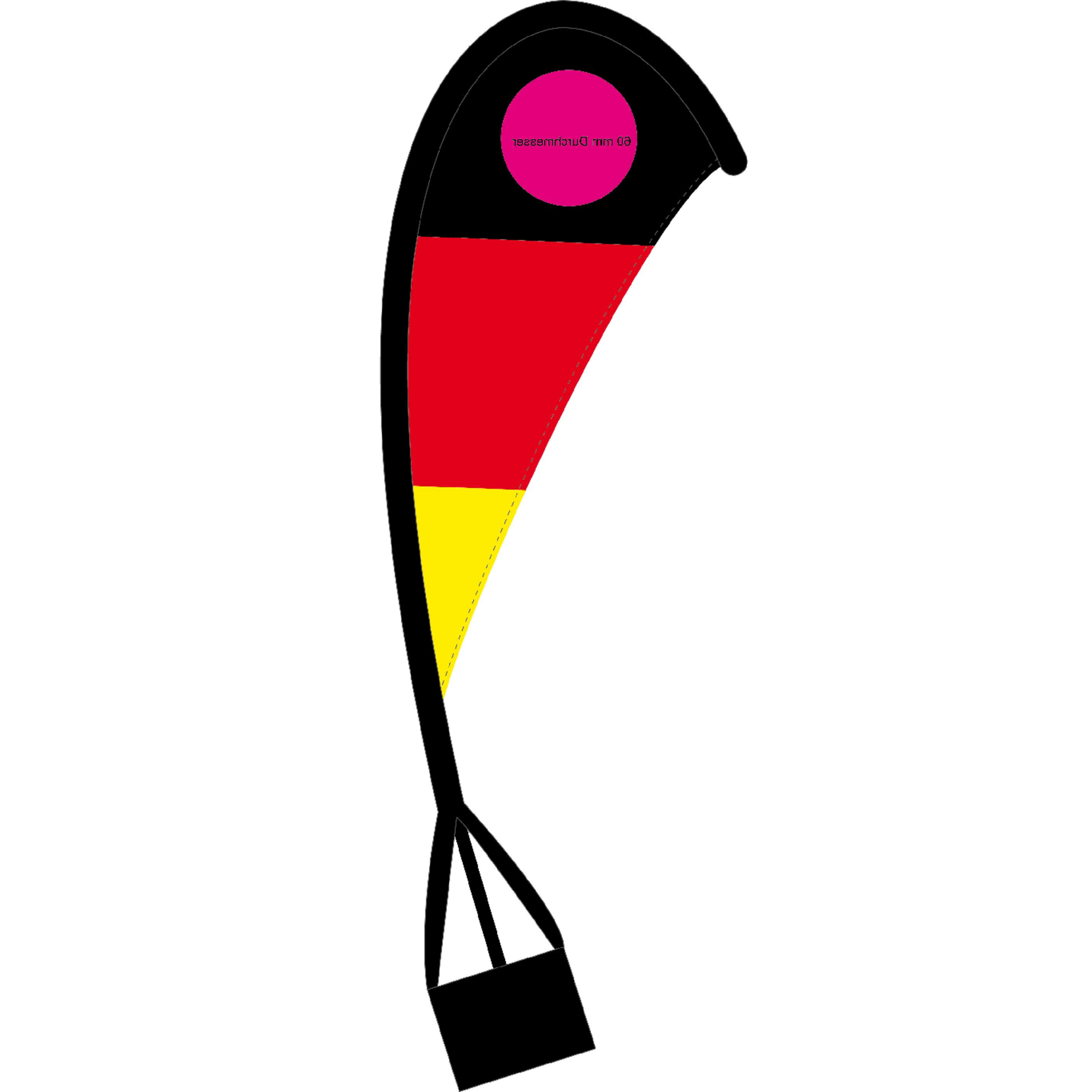 Autofahne "Windsegel" Deutschland (Deutschland-Farben, Textil/Polyester ...