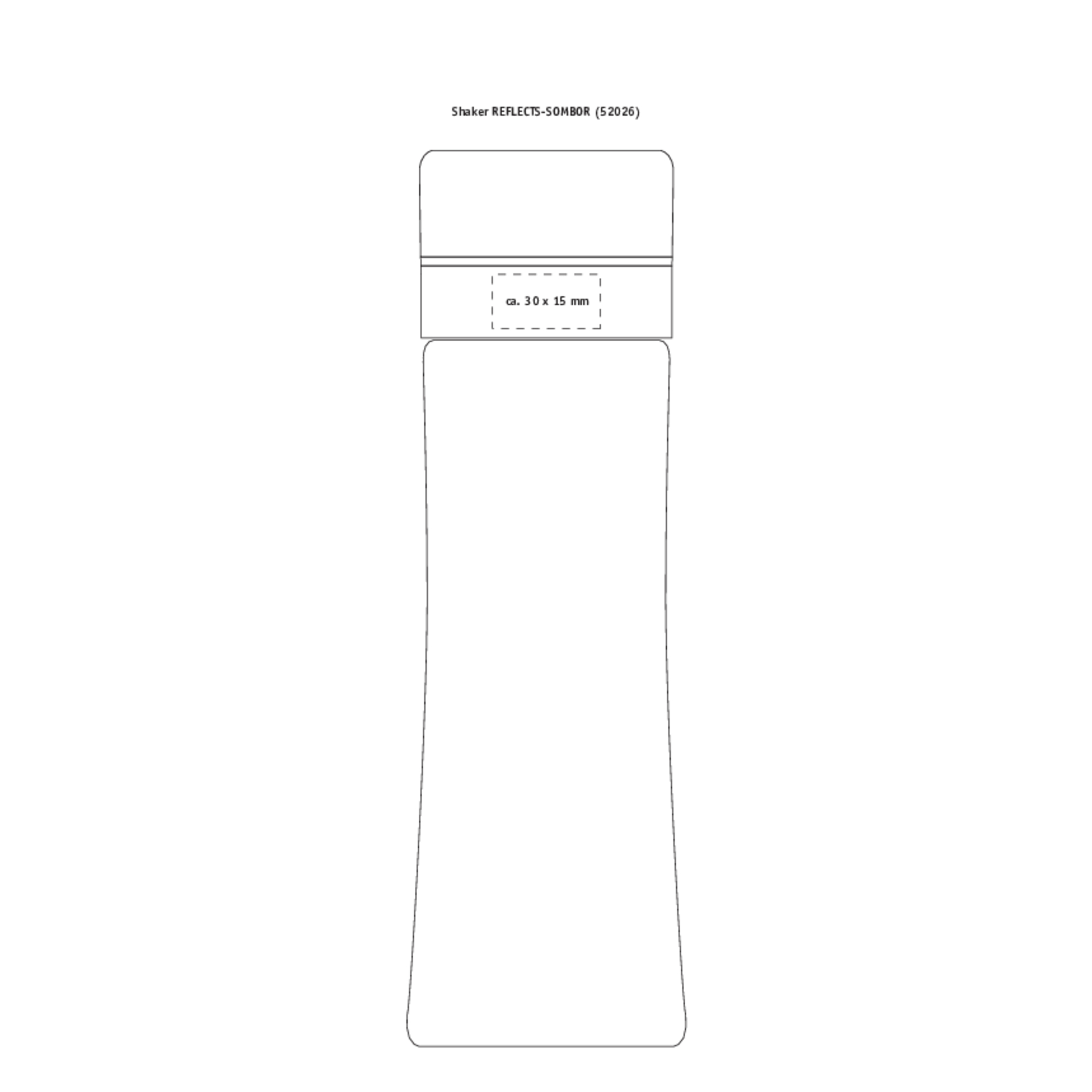 REFLECTS Shaker -SOMBOR (transparent, Glas, 467g) als Werbemittel Auf ...
