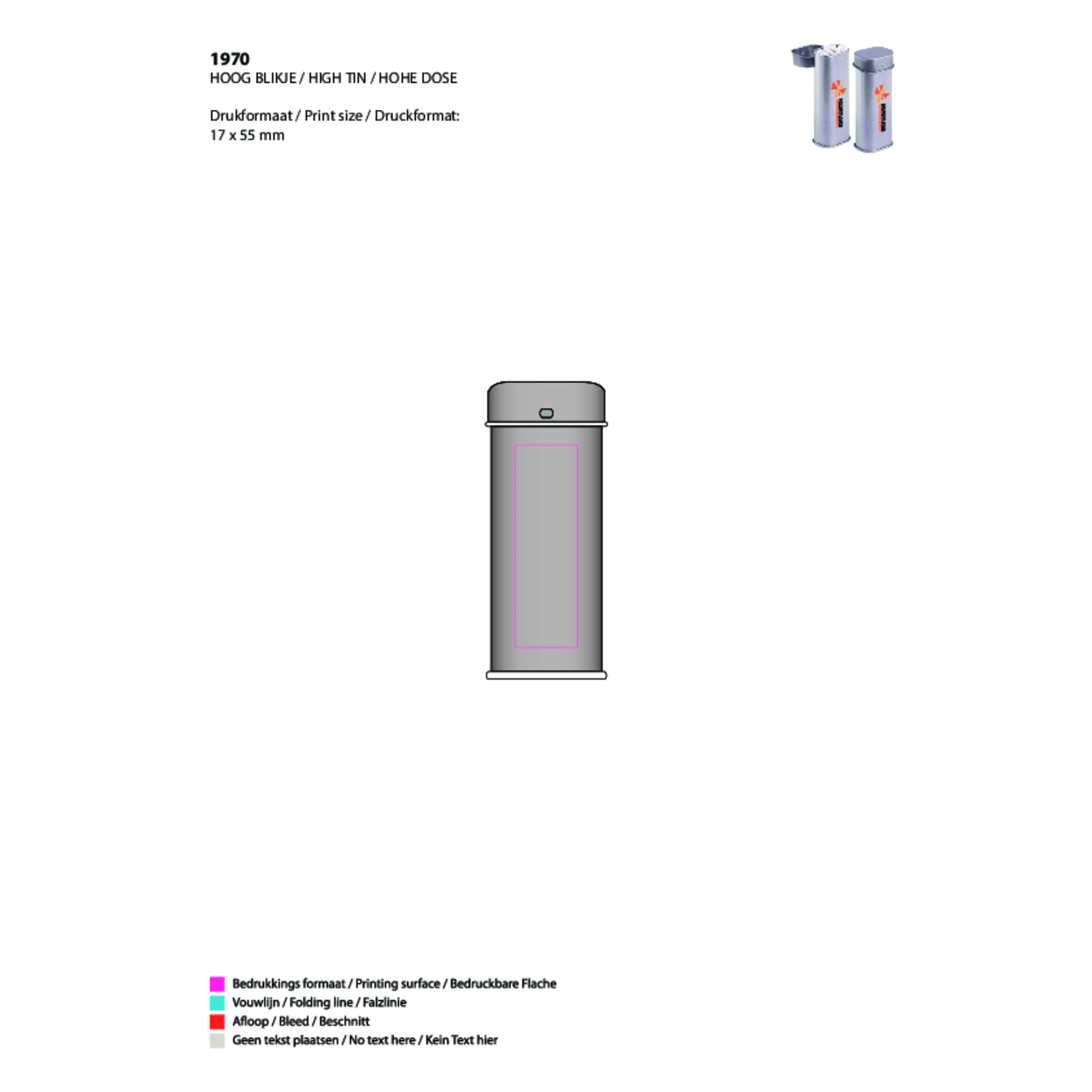 Hohe Pfefferminz (Dose, 50g) als Werbeartikel Auf GIFFITS.de | Art.Nr ...