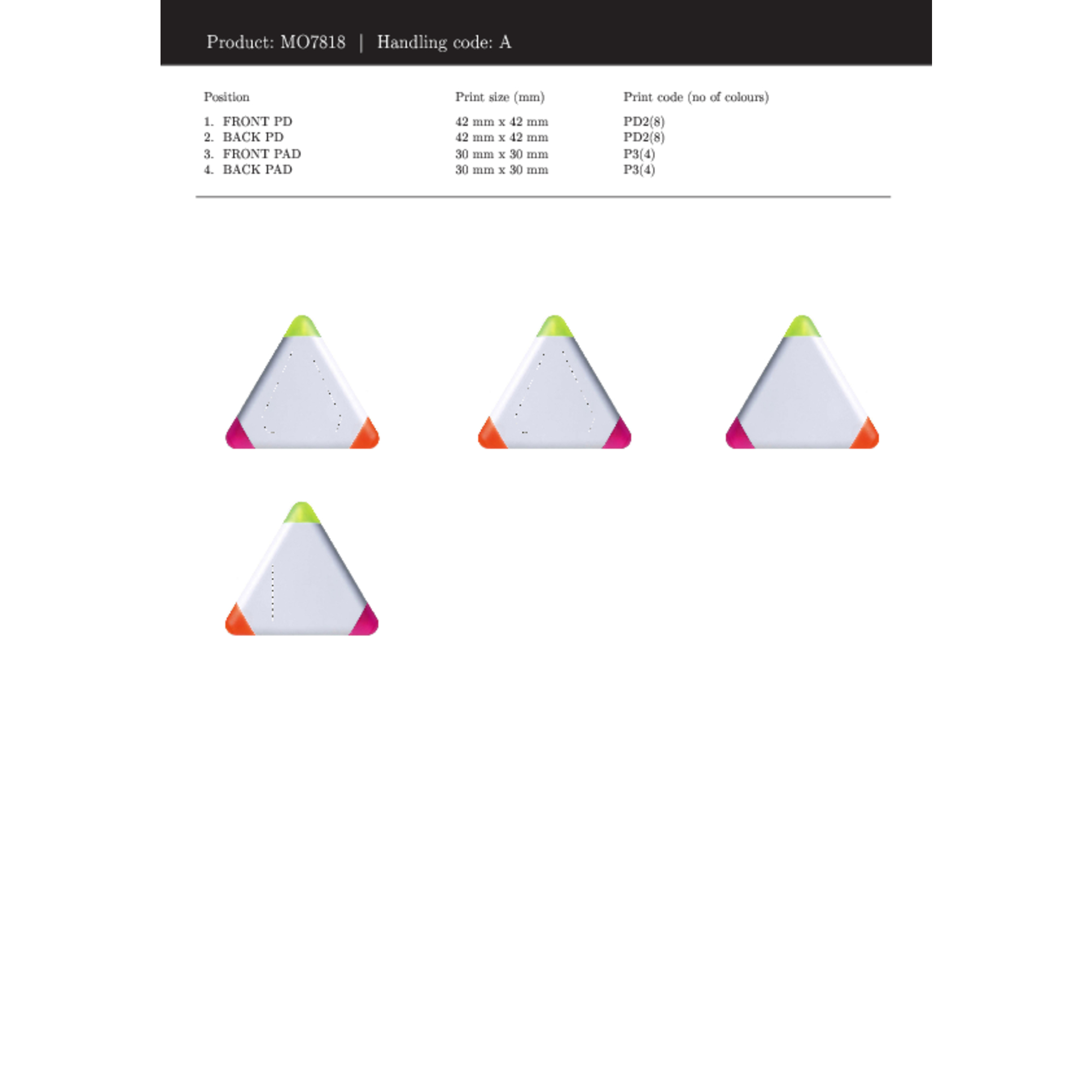 Textmarker TRIANGULO (weiss, ABS, 18g) als Werbegeschenke Auf GIFFITS ...