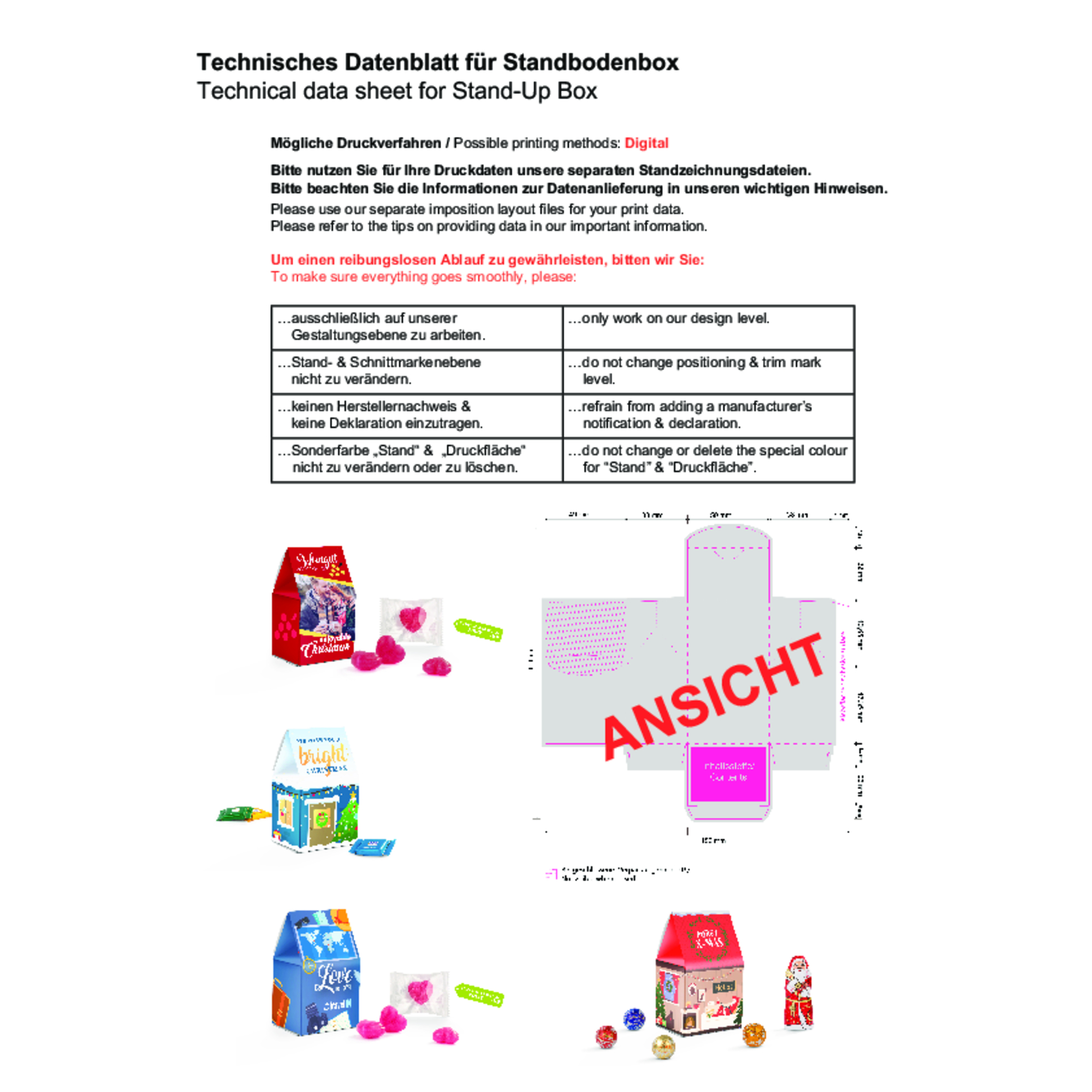 LINDT Standbodenbox Werbeverpackung Mischung (Werbeverpackung aus ...