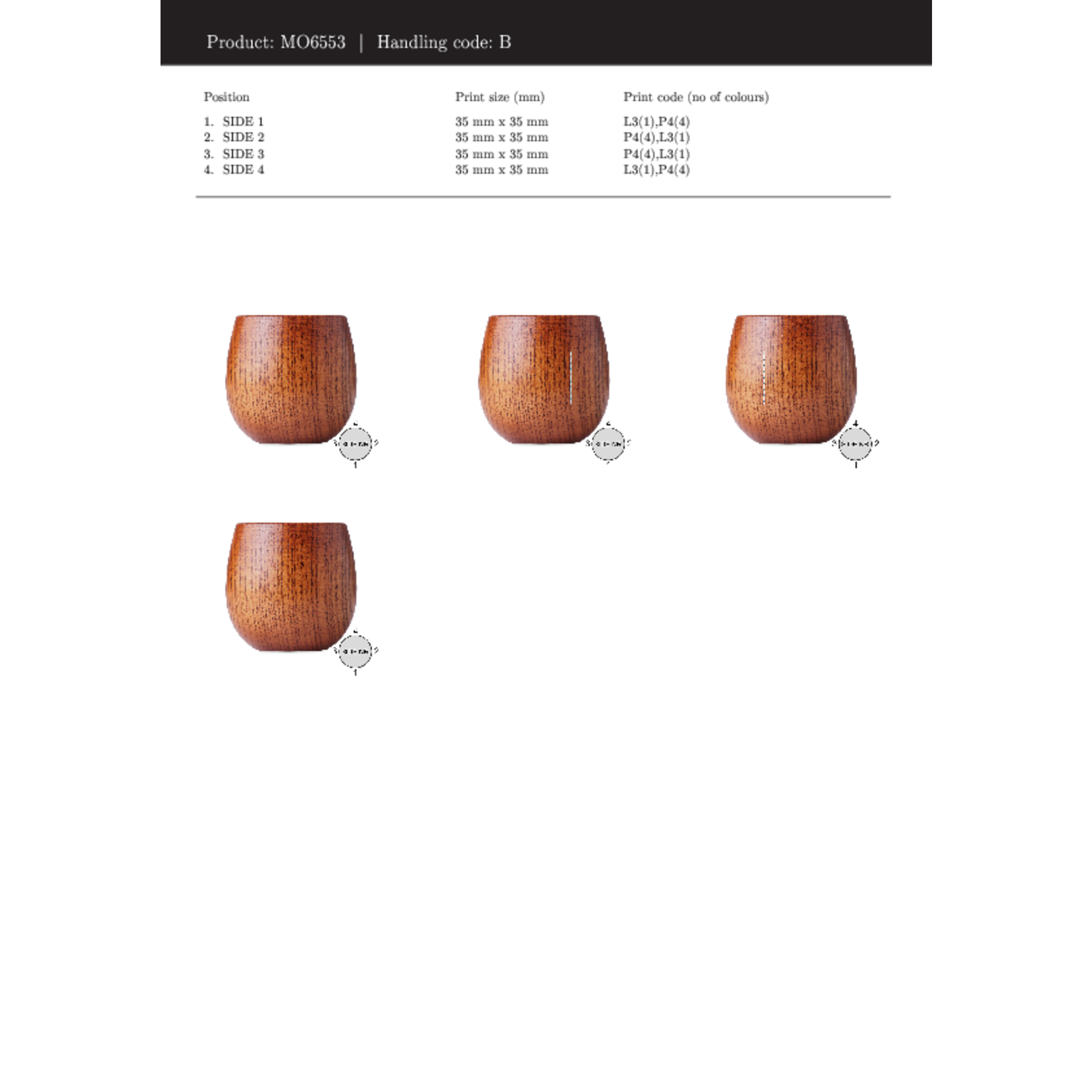 Becher Eichenholz 250 ml OVALIS (250 ml, natur, Holz, 115g) als ...