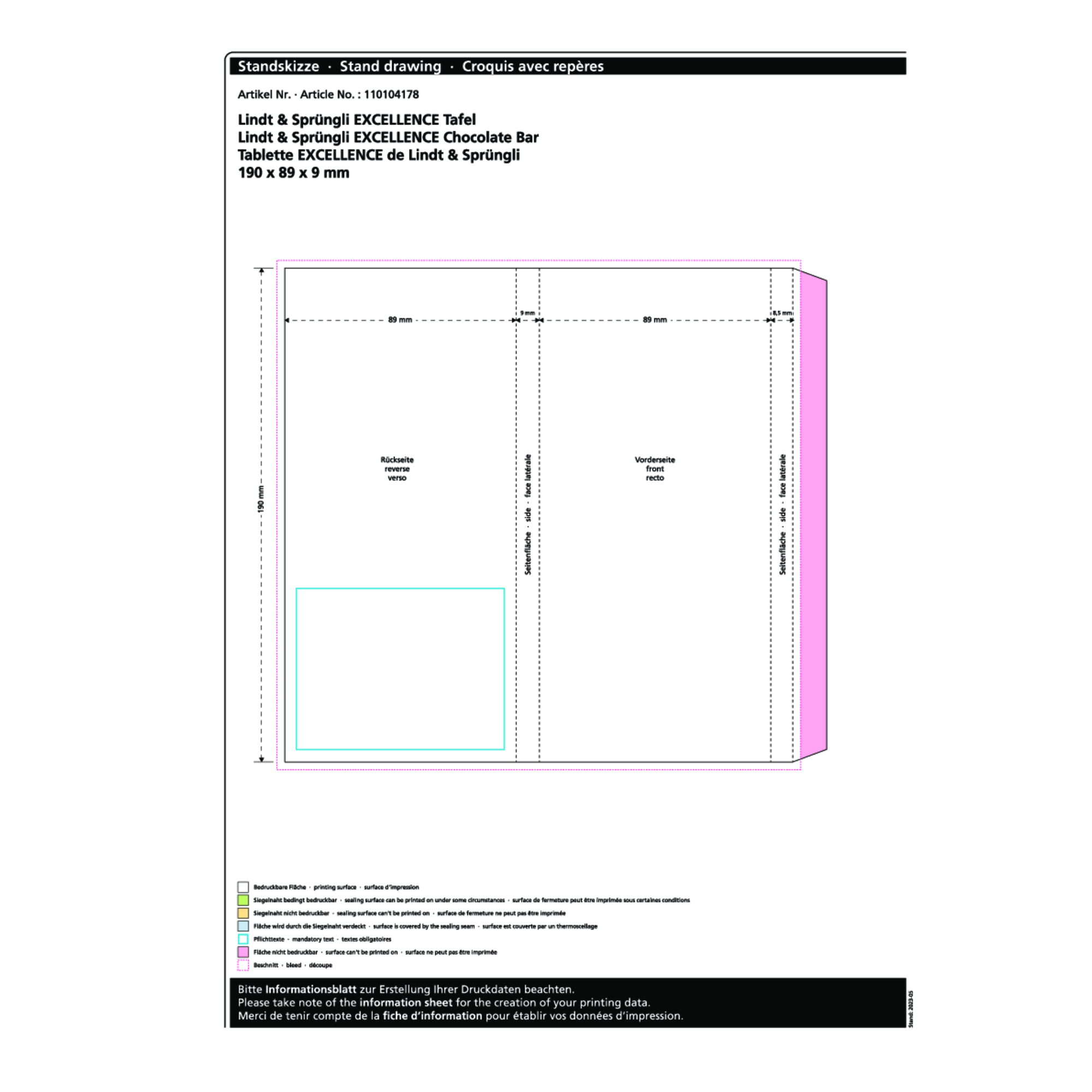 LINDT & Sprüngli Excellence Zartbitter-Schokoladentafel (120g) als ...
