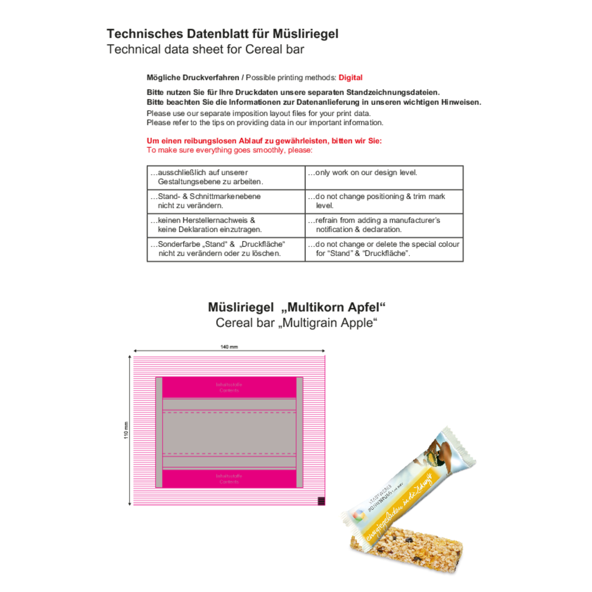 Müsliriegel weiß Multikorn mit Apfelstückchen und Rosinen (Folie, 29g ...
