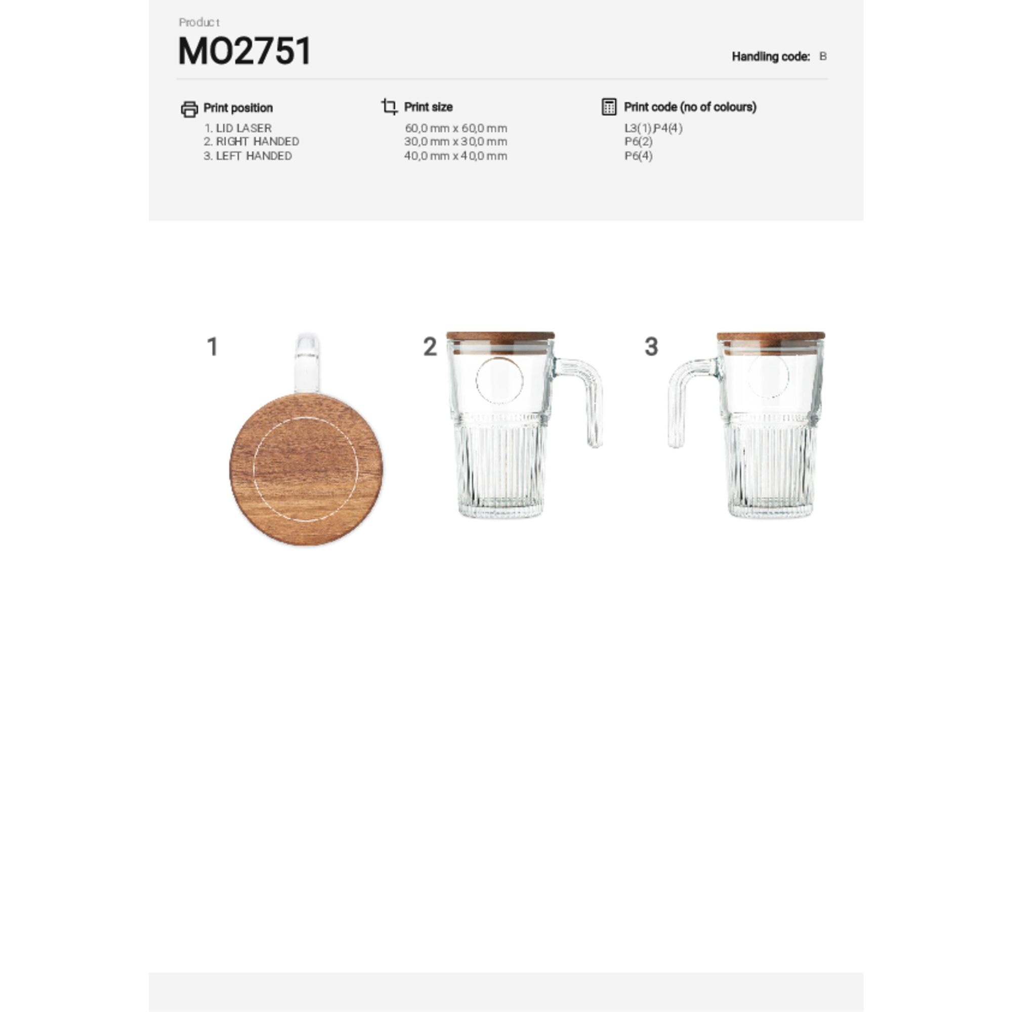 Glasbecher 450ml VITRIO JAR (transparent, Glas, 687g) als Werbeartikel ...