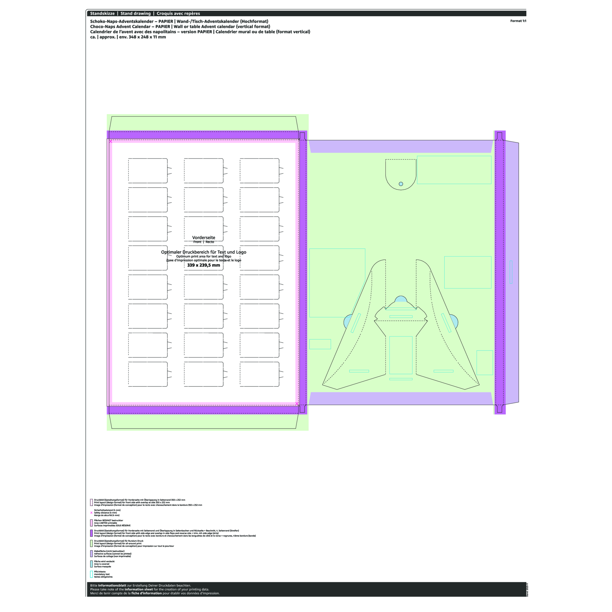 Kalendarz adwentowy z czekoladowymi drzemkami (205g) jako Materiały ...
