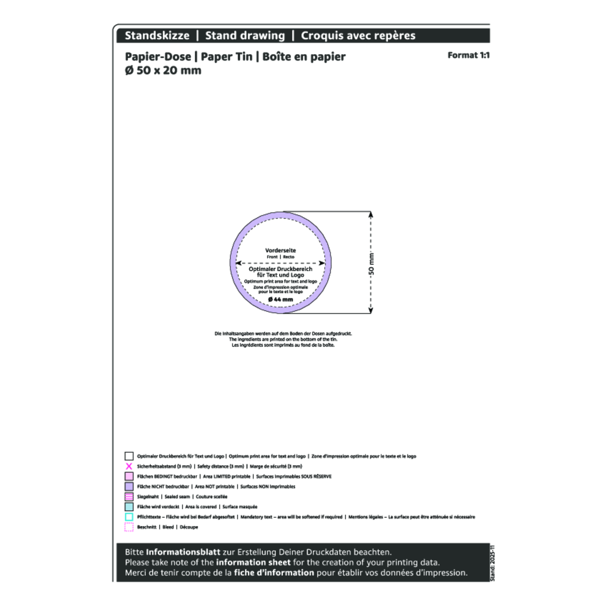 Papier XS-Dose Kaugummi - GIFFITS-WERBEARTIKEL.ch